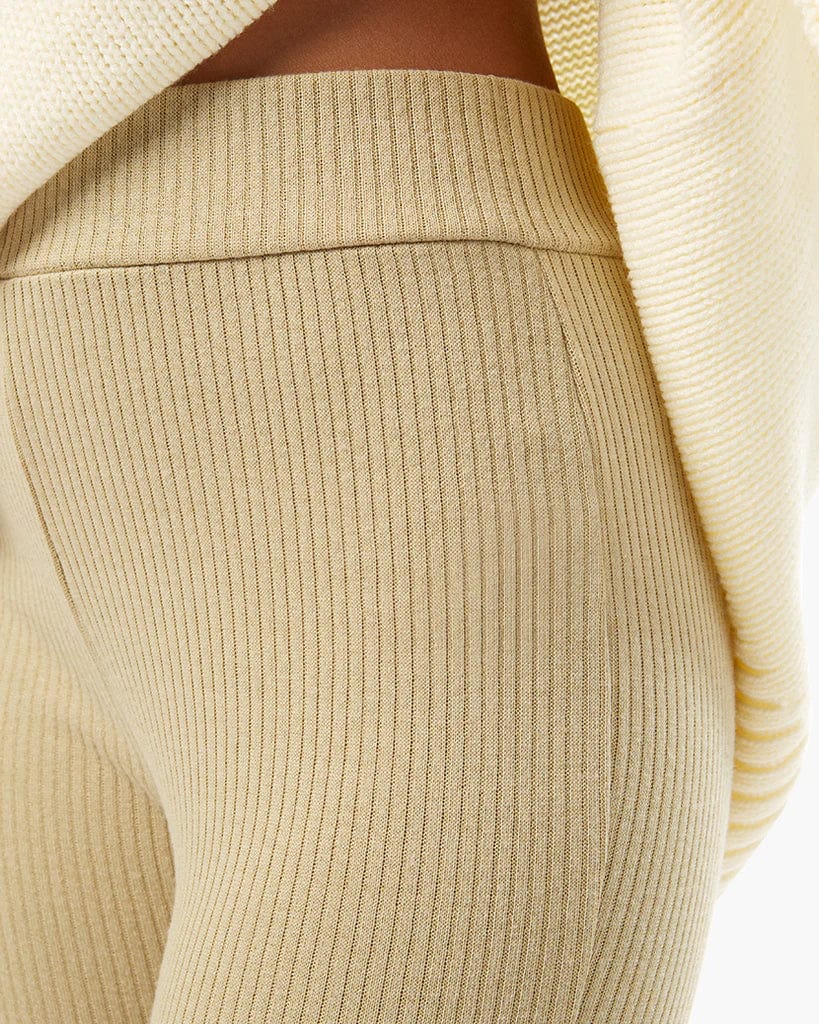 Ribbed Flare Pant Oat | LIT Boutique